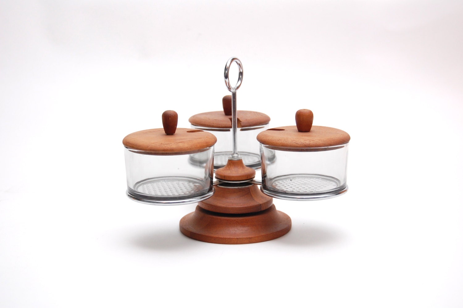 Vintage Teak and Glass Condiment Caddy – Haute Juice