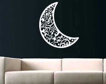 Unique crescent moon decal related items | Etsy