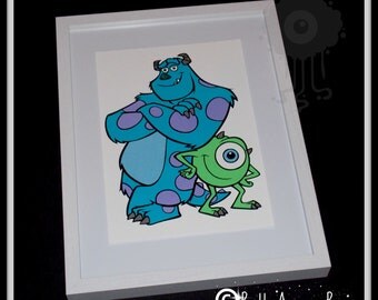 Monsters Inc Mike and Sully Paper Cut