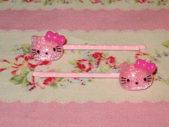 Sparkle Hello Kitty Hair Pin Set Light Pink By Sweetpeachbtq