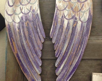 Wood angel wings | Etsy