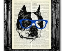 Unique hipster dog art related items | Etsy