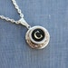 H INITIAL Vintage TYPEWRITER Key LOCKET Style Necklace Black
