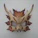 Fawn skull mask/original handmade leather mask by wingandtalon
