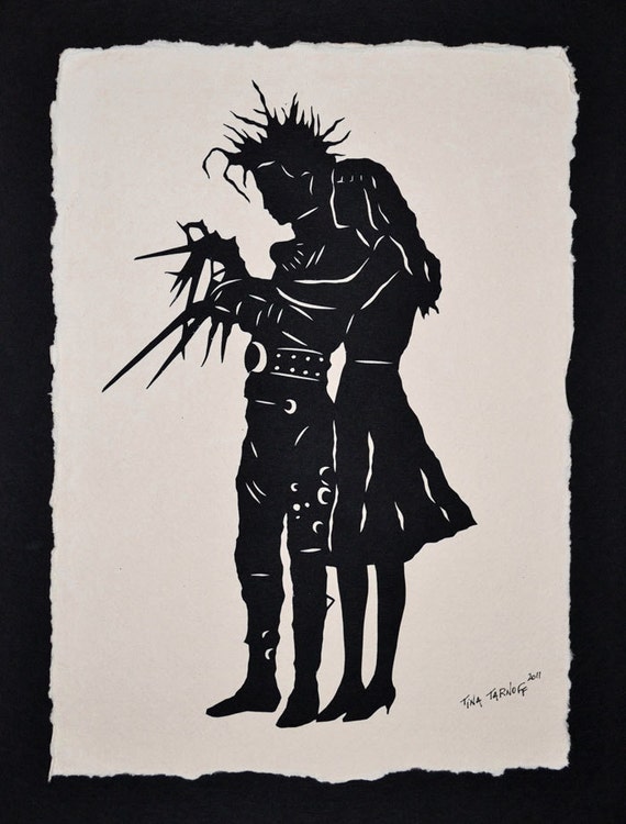 EDWARD SCISSORHANDS Papercut Hand-Cut Silhouette