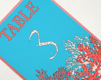 Destination Wedding Table Numbers and Place Cards by sjensenphoto