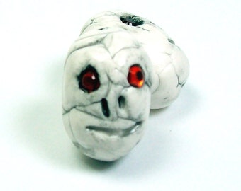 Polymer clay skull | Etsy