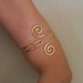 Gold Armlet Armband Upper Arm Cuff Smooth Gold Arm Band