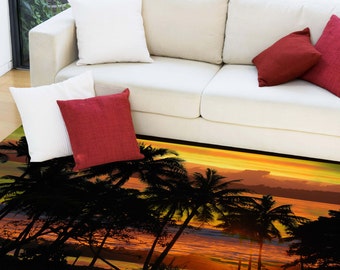 Unique palm tree sunset related items | Etsy