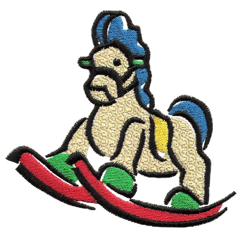 Rocking horse machine embroidery design. Retro by Embroidalot