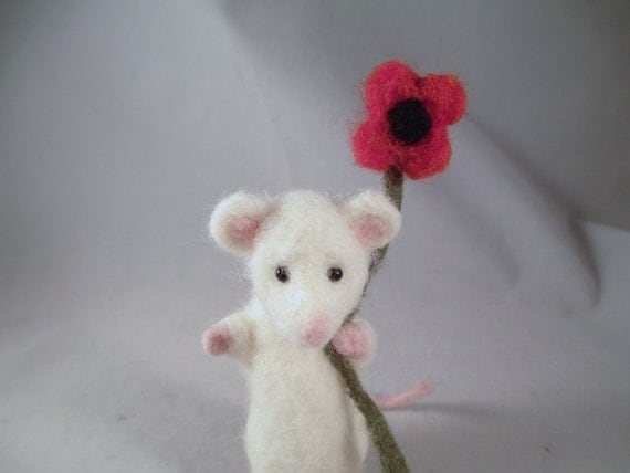 Needle Felted Mouse Felted Mice Needle Felted by FlomopStudio