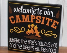 Unique camping signs related items | Etsy