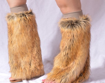 Red Fox Faux Fur Boot Covers