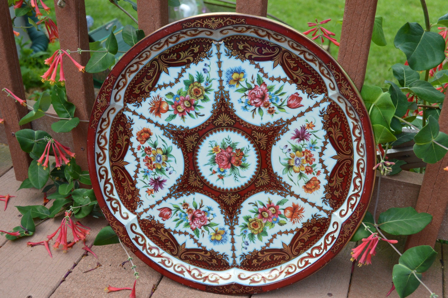 Vintage Daher Decorated Ware Round Floral Serving Tray – Haute Juice
