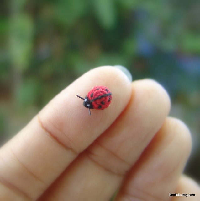 micro amigurumi miniature ladybug micro amigurumi bug