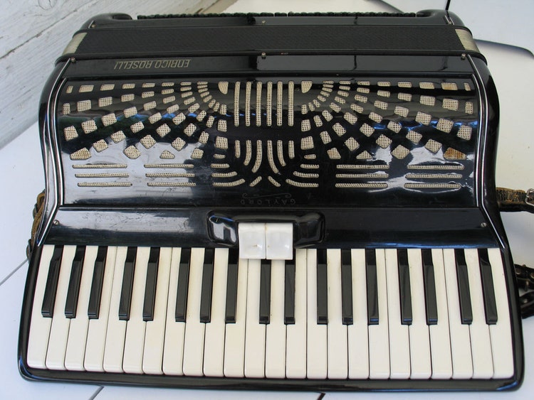 Vintage Enrico Roselli Accordion with Case Made in by IfindUbuy