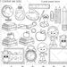Back to school Digital Stamps Clipart line art
