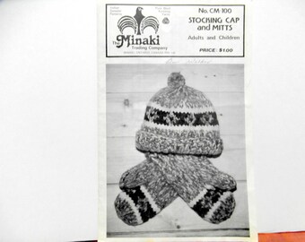 COWICHAN knitting pattern Minaki Knit Pattern for Touque and matching ...
