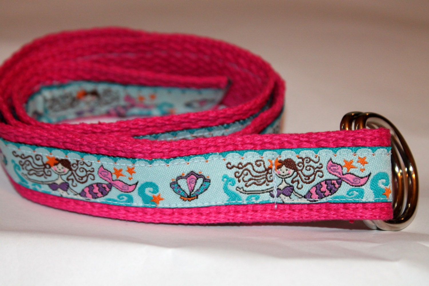 Mermaid Belt Girls Ribbon Belt Nautical Girls Belt by cinchbelts