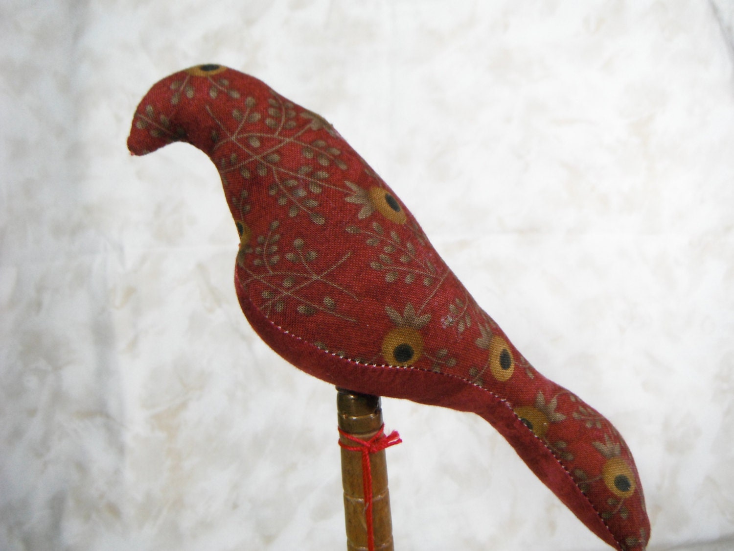 Bird Folk Art Primitive Fabric Bird Shelf Setter Handmade