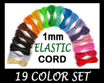 Elastic Cord - 19 Color Set - for Bracelet Cording, Bead Elastic ...