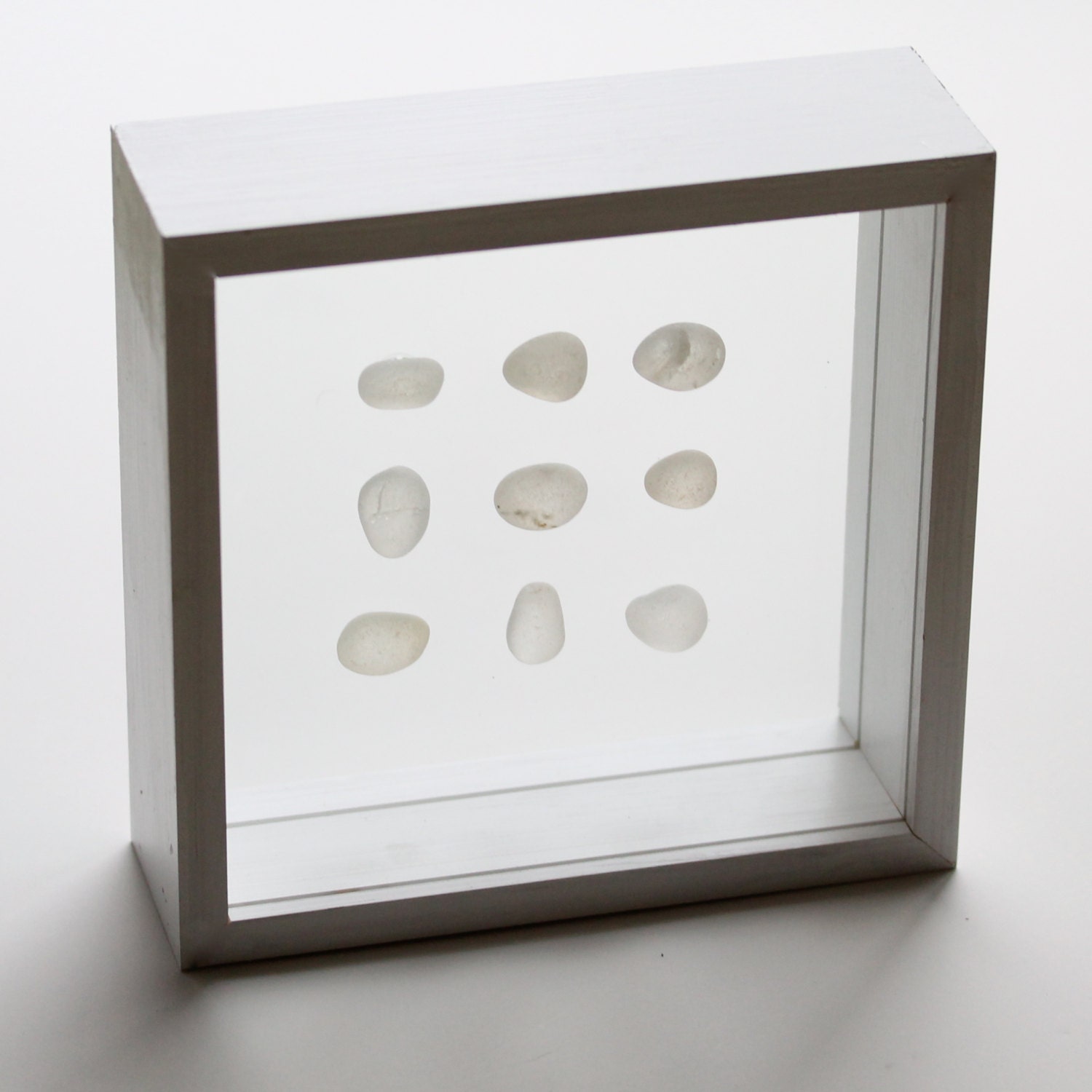 Sea Glass in Shadowbox White Collection by TheRubbishRevival