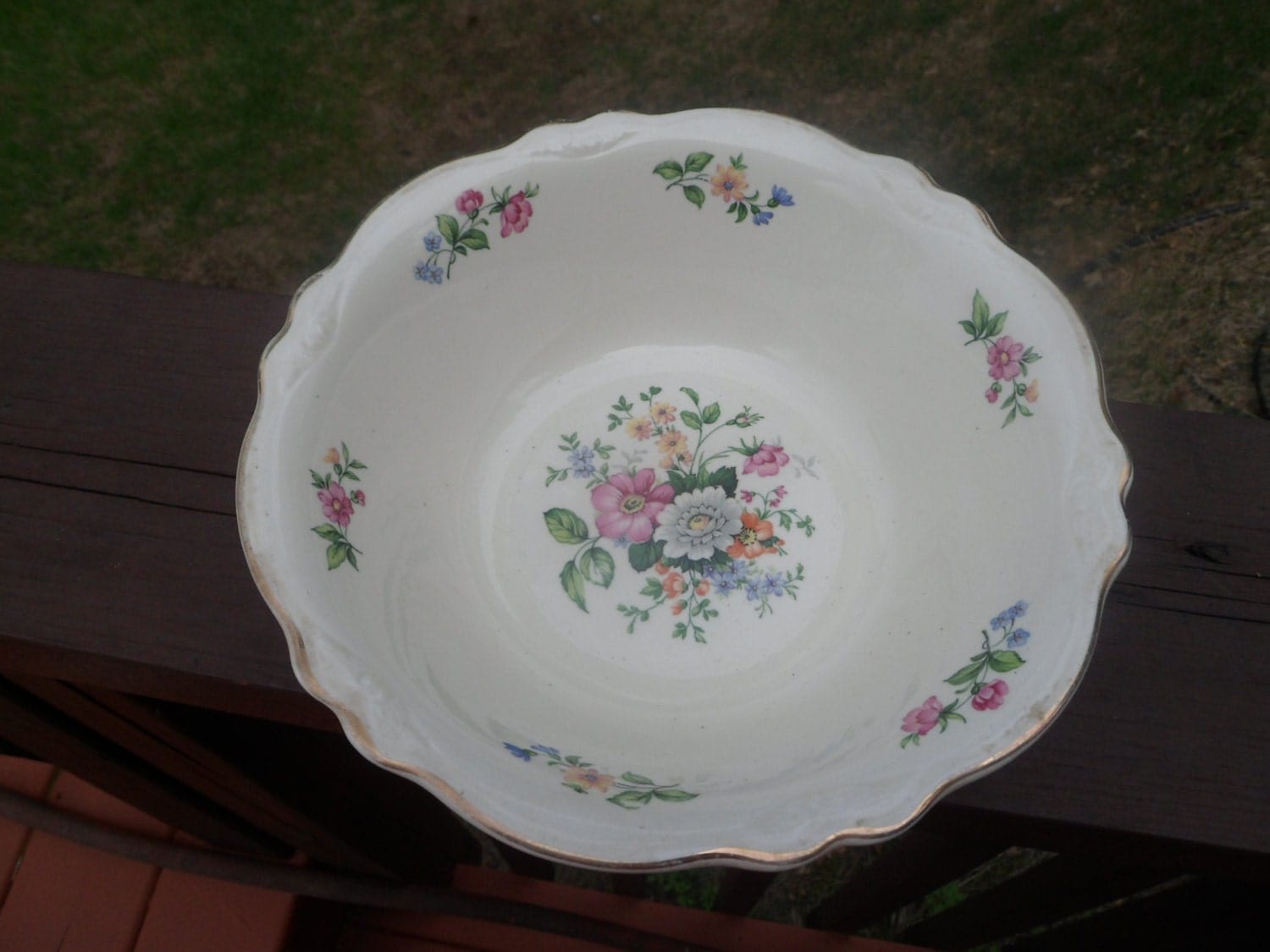 Homer Laughlin Virginia Rose Pattern C51 N8 Large Serving Bowl (T ...