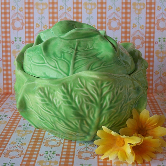 Ceramic Cabbage Holland Mold Serving bowl with the cover – Haute Juice