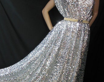 Sequin mesh fabric | Etsy