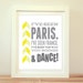 Boogie & Dance Typography Poster Yellow and Grey Digital Art