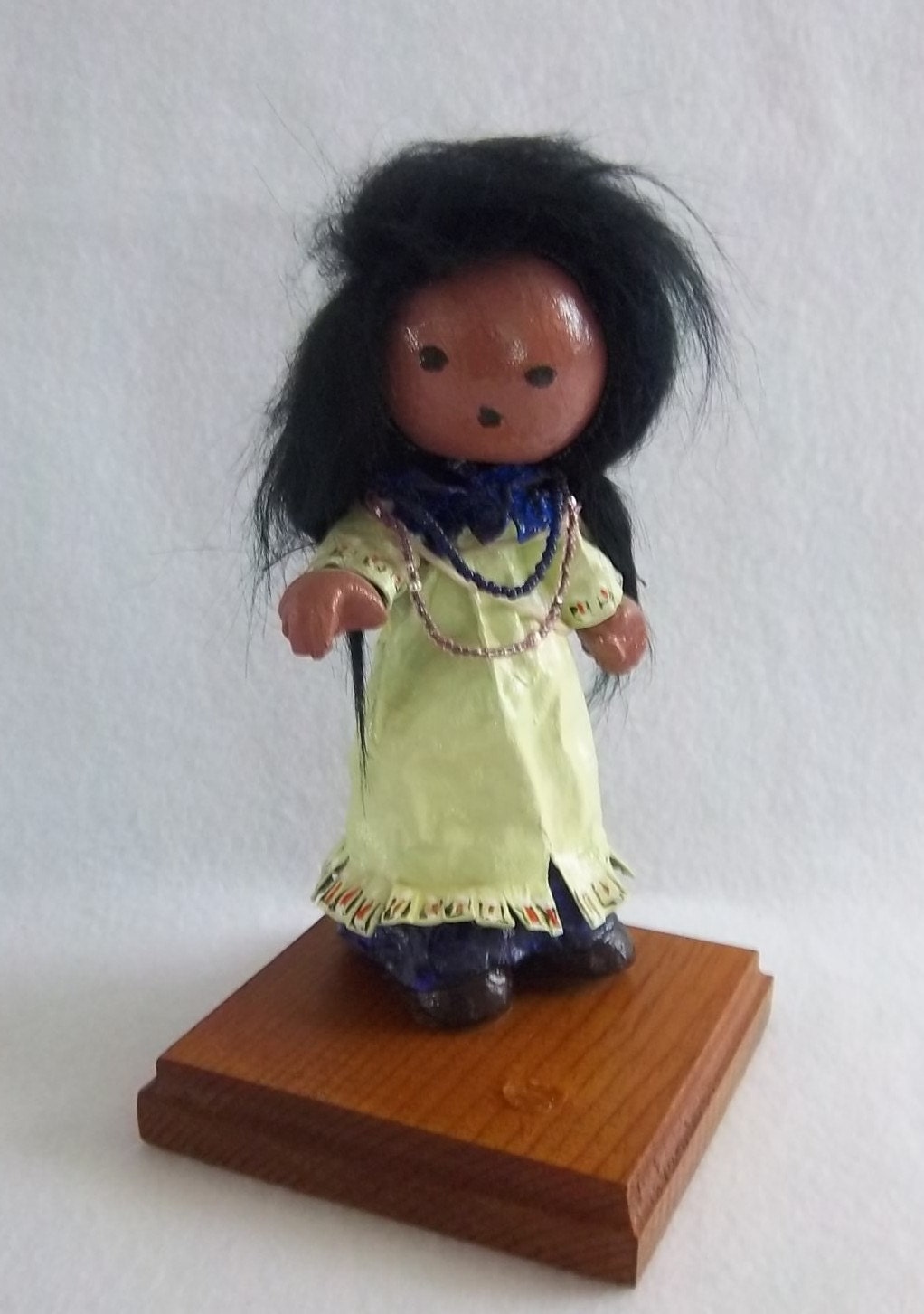 Traditional Folk Art Eskimo Doll with Papoose Baby