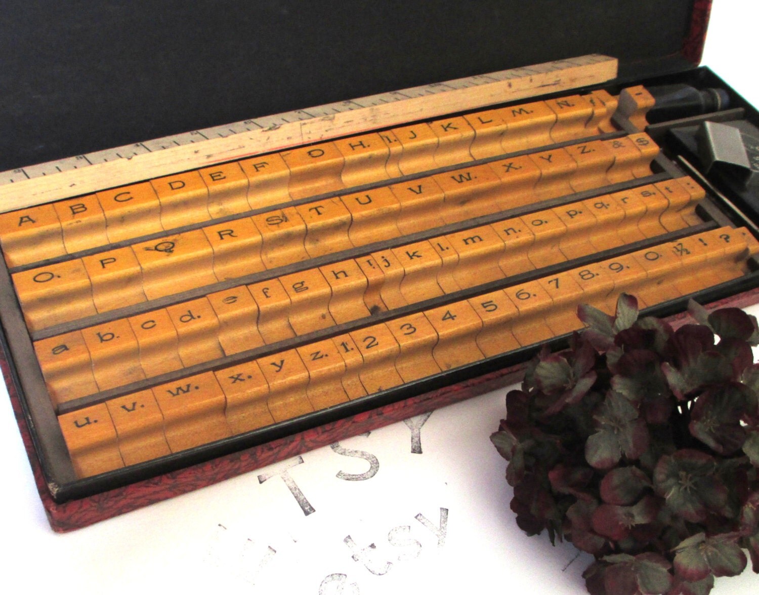 Antique Rubber Stamps Columbia Sign by MagellansBellyStudio