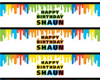 Art Party Paint Bucket Label PRINTABLE