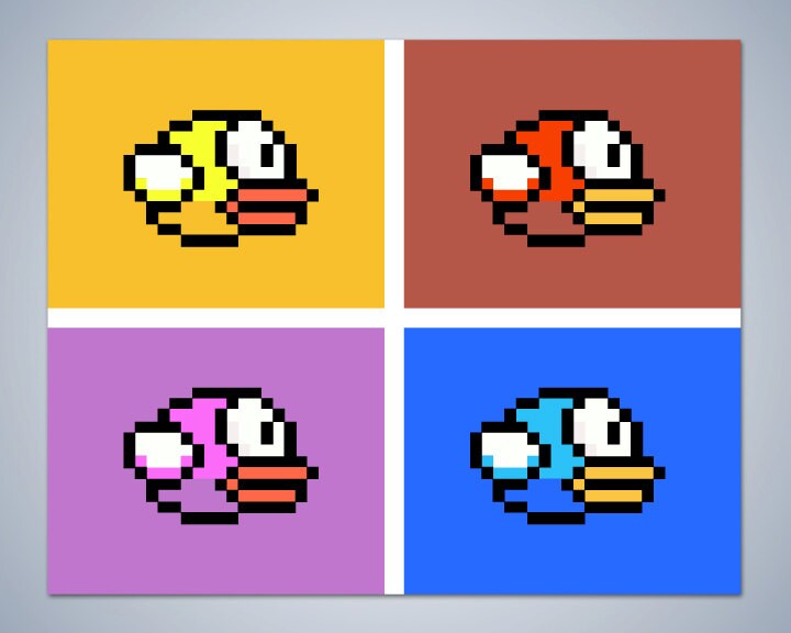 Flappy Bird Pop Art Print Instant Download Print by KVPgraphics