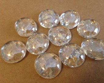 Cracked Clear Flat Marbles