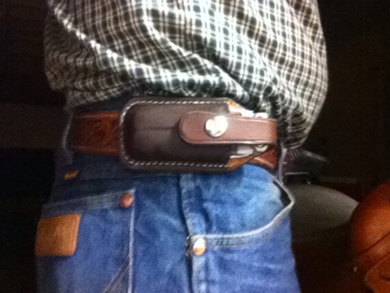 Horizontal Custom Leatherman Sheath by Nayscustomleather on Etsy