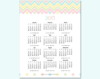 Popular items for chevron calendar on Etsy