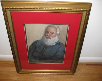 PEN AND INK Framed Vintage Drawing Matted In by framedvintageart