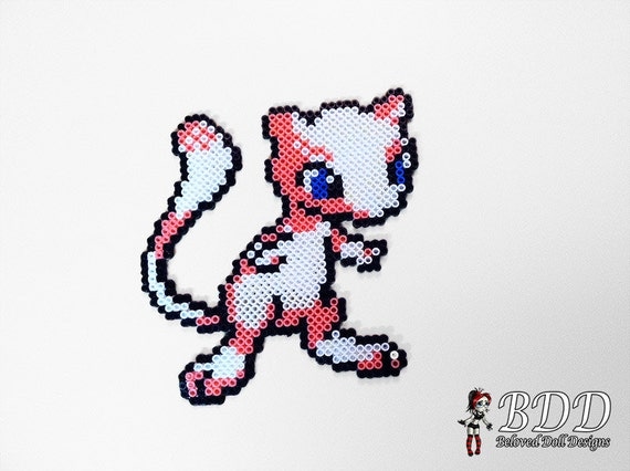 Mew Pixel Sprite Perler Beads 7 inches x 7 inches Fuse Beads