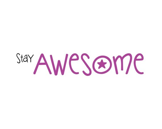 Custom Note Cards Stay Awesome set of 10 cards & envelopes