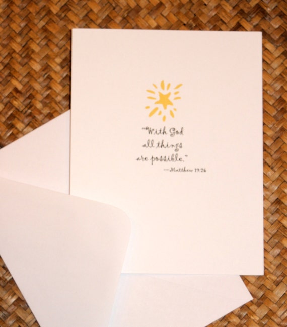 Blank Notecard Stationery Note Card with Christian Biblical