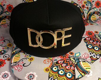 Dope Gold Logo Custom Paisley Kid Ink snapback Hat Cap