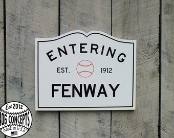 Official Painted Wood Entering Boston Sign Handmade by 406Concepts