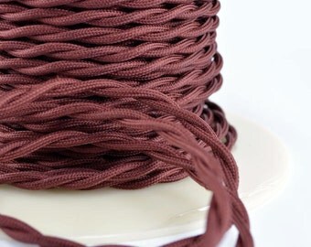 Brown Cotton Cloth Covered Wire 7-ft Antique by VintageWire