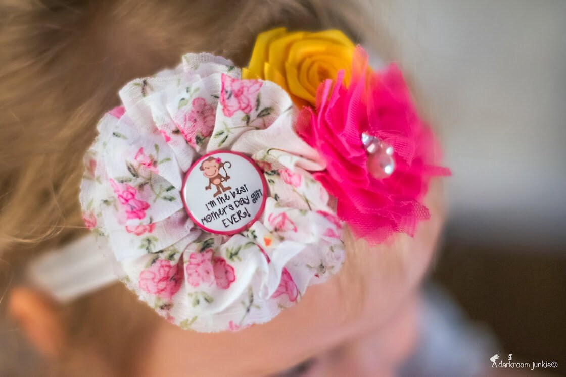 Pink Yellow Headband, Mother’s Day Headband, Pink Flower Headband, Best ...