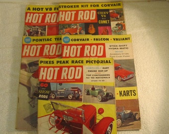 Lot of 5 Vintage Hot Rod Magazines 1960 SA-B-13