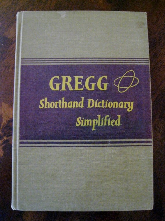 Vintage Book 1949 Gregg Shorthand Dictionary by MishiMades on Etsy
