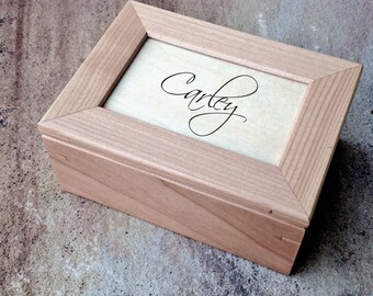 Popular items for engraved wood box on Etsy