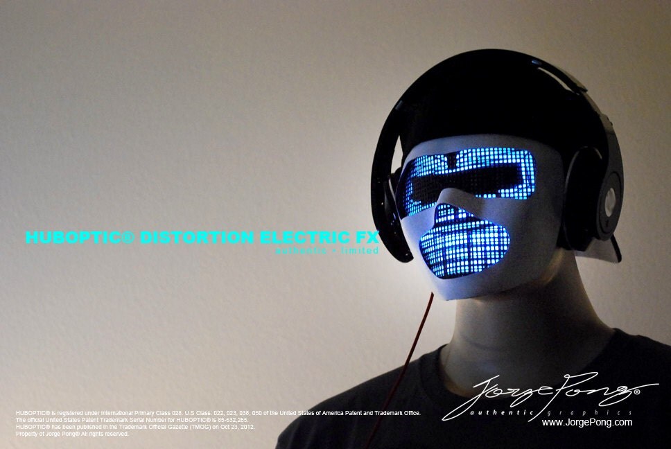 Electric Mask Head LED Mask Light Up Mask for Scifi Robot