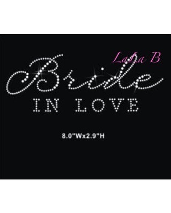 Bride Bridal Marriage Iron On Rhinestone By Lalaboutiquebling